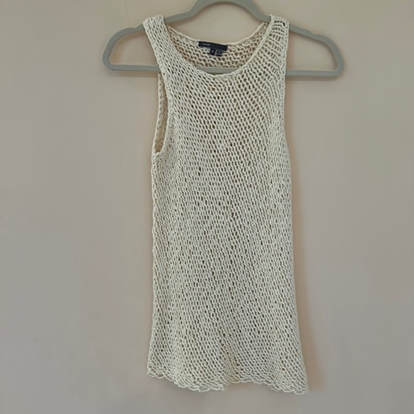 Vince | Tops | Vince Knit Open Weave Tank Top Cotton Small | Poshmark